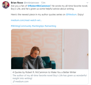 New article: “4 Quotes by Robert R. McCammon to Make You a Better ...